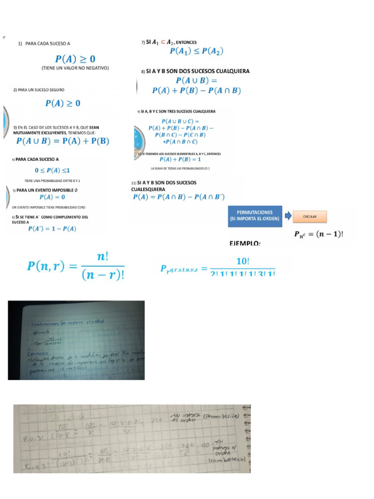 Formulas Probabilidad | PDF