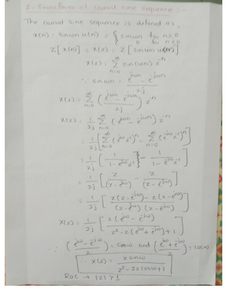 Problems On Z Transform, Even and Odd Signal | PDF