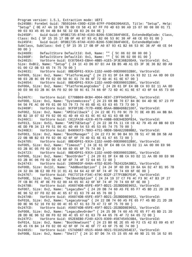 File DXE Driver Setup Setup - ffs.0.0.en-US - Ifr | PDF | Computer ...