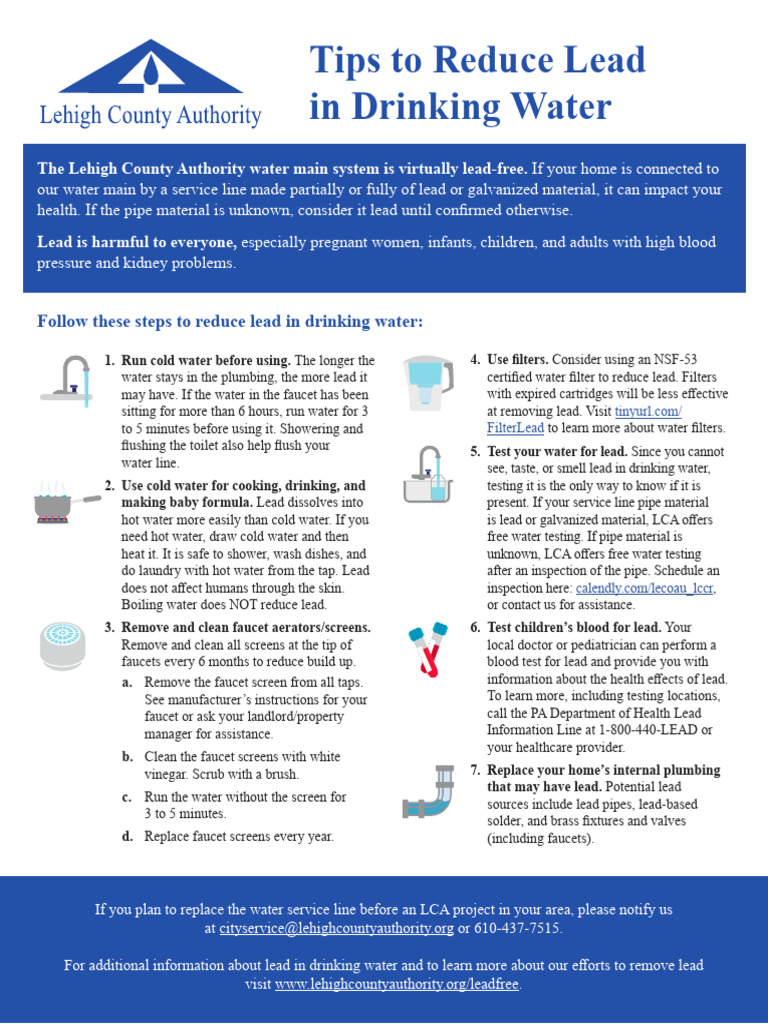 Tips To Reduce Lead in Drinking Water | PDF | Agua | Ingeniero civil