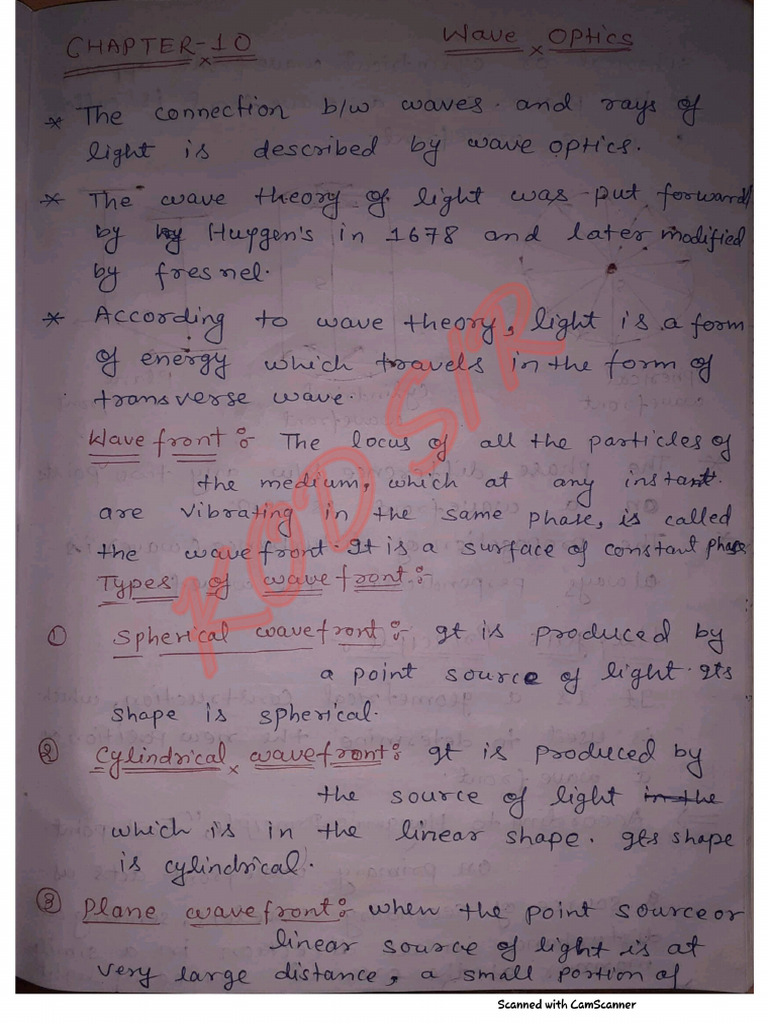 Chap 10 Wave Optics 12th Physics 12-20-1 | PDF