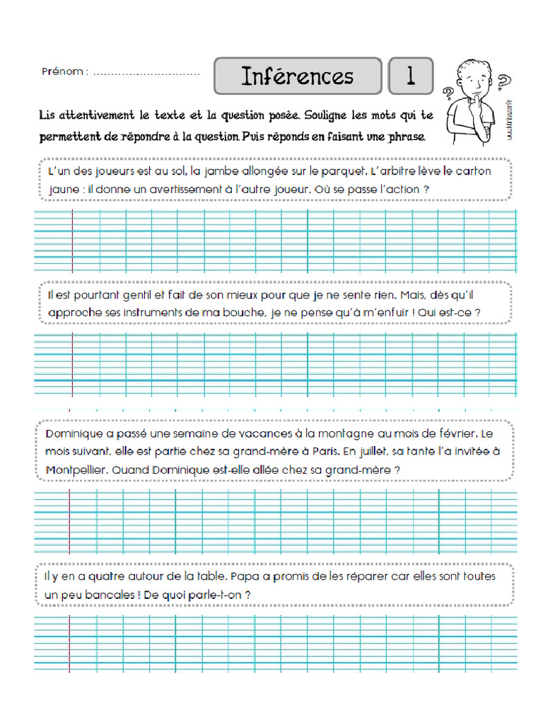 Lecture Inférence CE2 | PDF