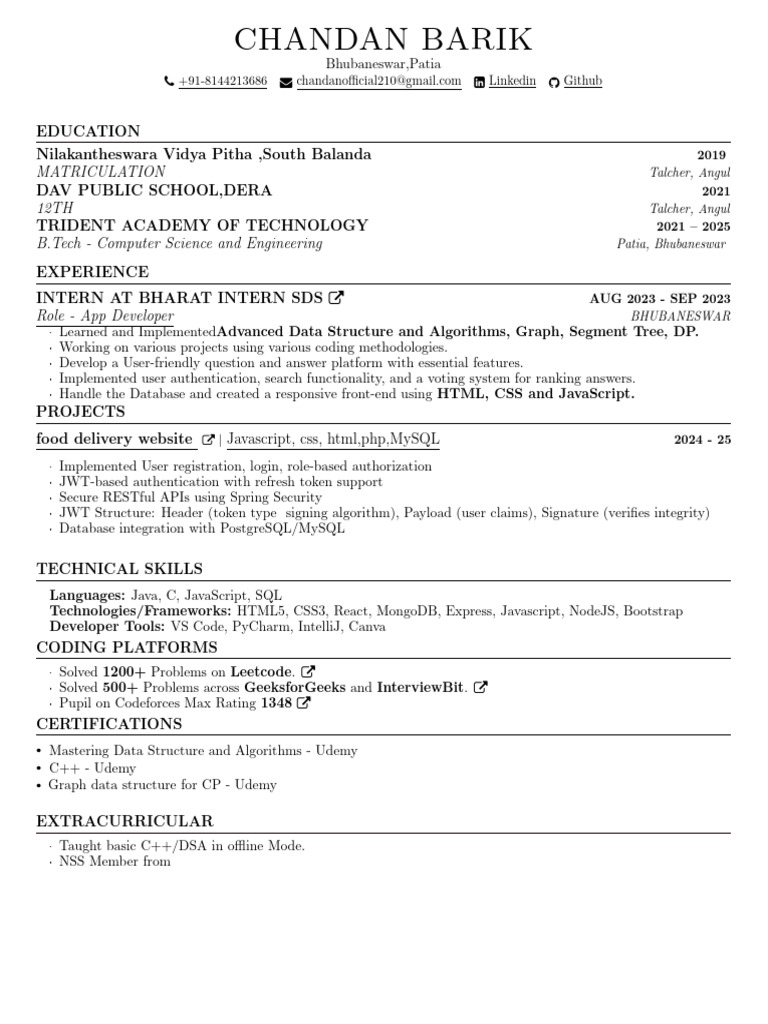 resume overlef | PDF | Java Script | Computing