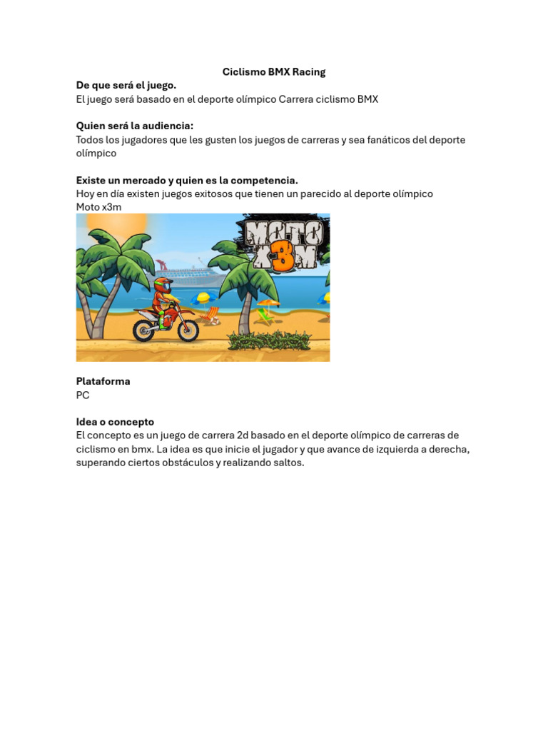 Ciclismo BMX Racing | PDF