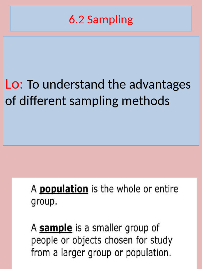 Advantages of Sampling Methods | PDF | Computers