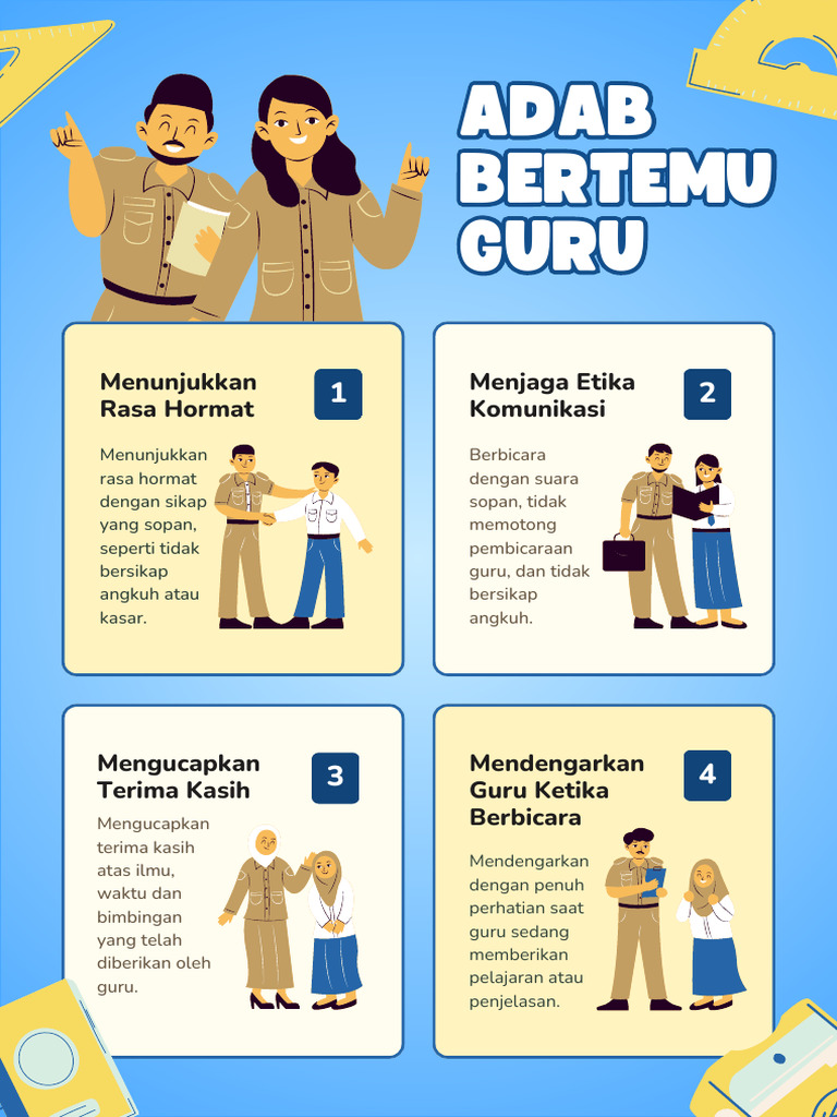 Biru Dan Krem Ilustratif Poster Infografis Adab Bertemu Guru | PDF ... Biru Dan Krem Ilustratif Poster Infografis Adab Bertemu Guru | PDF ...