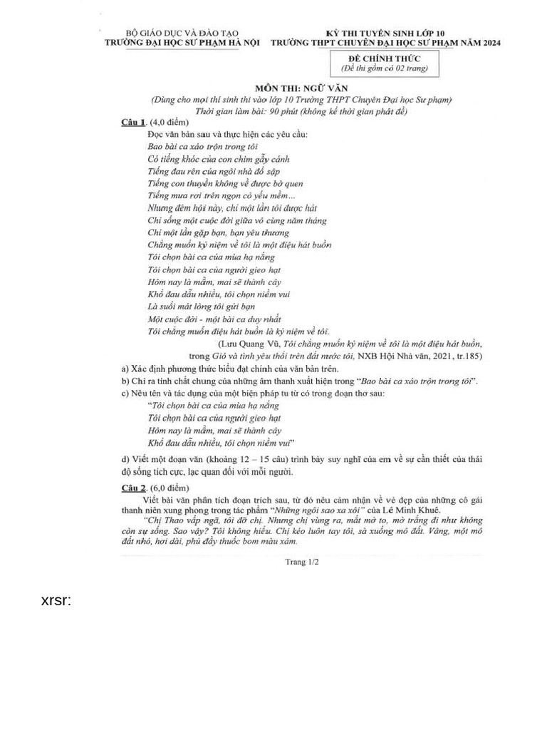 1a de Thi Ngu Van Chung CSP 2024 | PDF