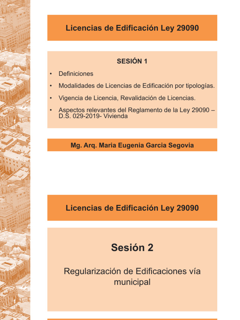 Licencias de Edificación Ley 29090 | PDF | edificio | Zonificación
