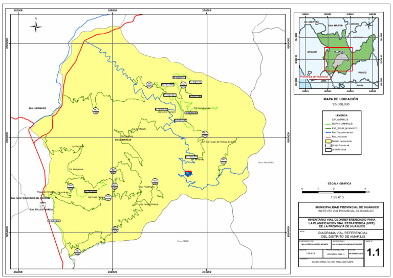 Mapa del Distrito de Amarilis, Huánuco | PDF