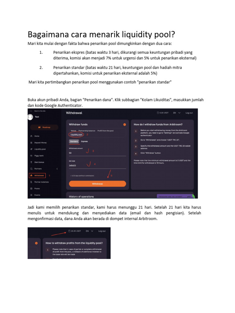 How To Withdraw Liquidity Pool | PDF | Pengelolaan Keuangan & Uang | Komputer