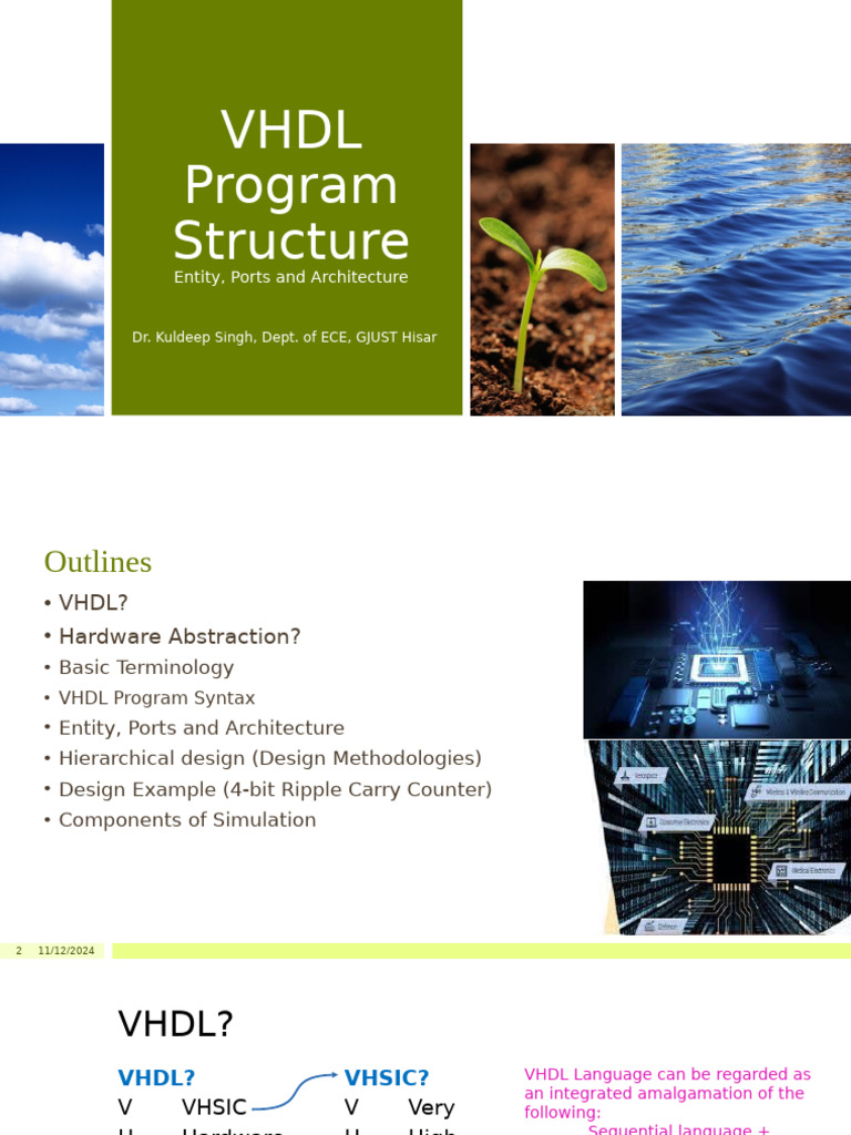 Lect3-DSD VHDL Program Structure | PDF | Vhdl | Computer Programming