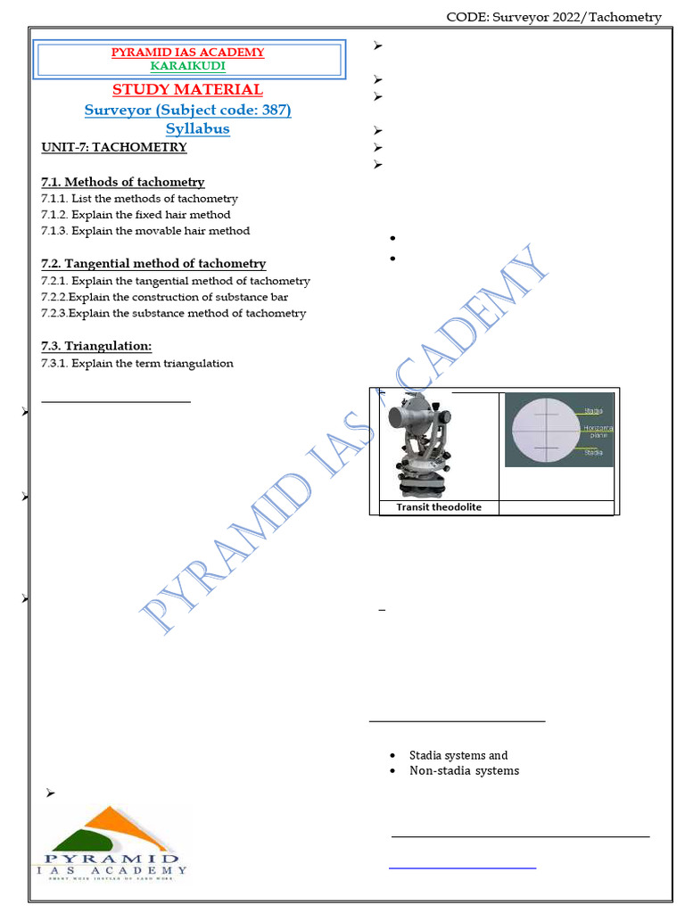7 Tachometry 387 | PDF | Surveying | Triangle