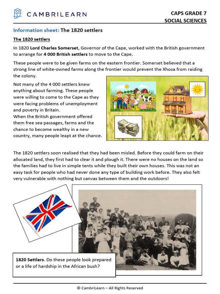 1820 Settlers in South Africa: Challenges | PDF | Agriculture