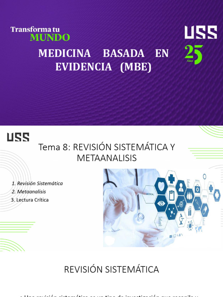 Tema 08 Revisión Sistemática | PDF | Metaanálisis | Estadísticas