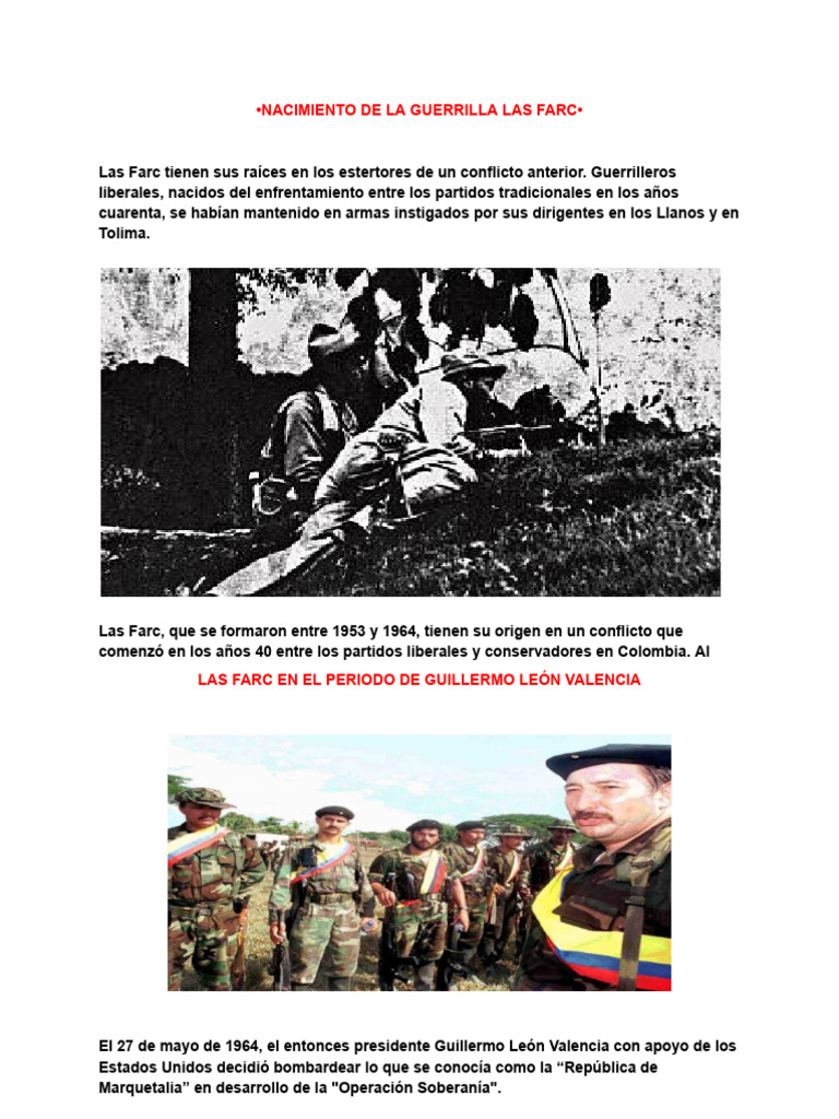 Orígenes de las FARC en Colombia | PDF | Guerra de guerrillas