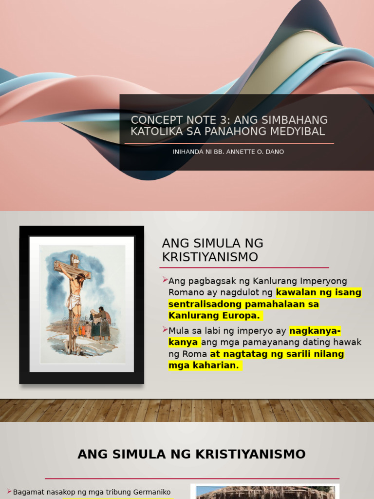 Concept Note 3 Ang Simbahang Katolika Sa Panahong Medyibal | PDF