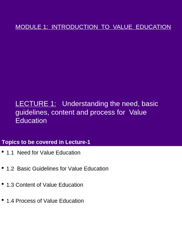 L1 - Understanding Value Education | PDF | Reason | Rationality