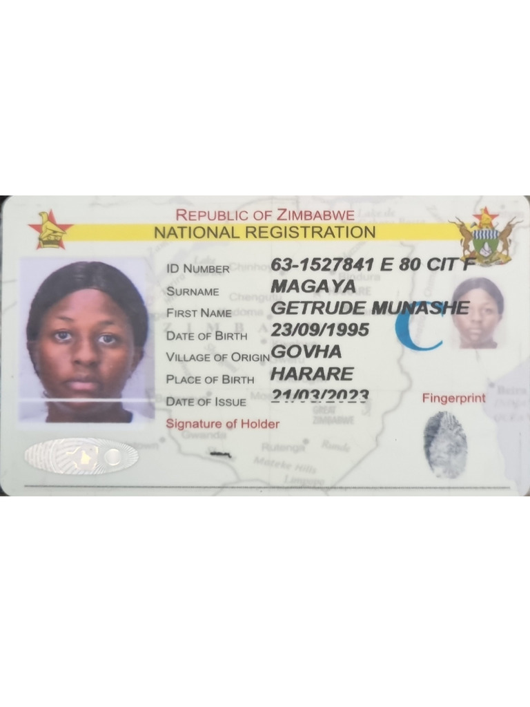 Getrude Magaya ID | PDF