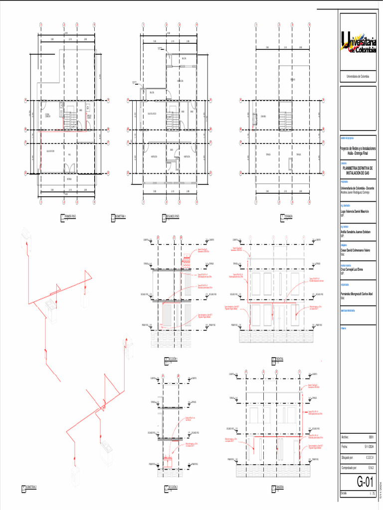 G-01 (Plano Completo de Gas) | PDF