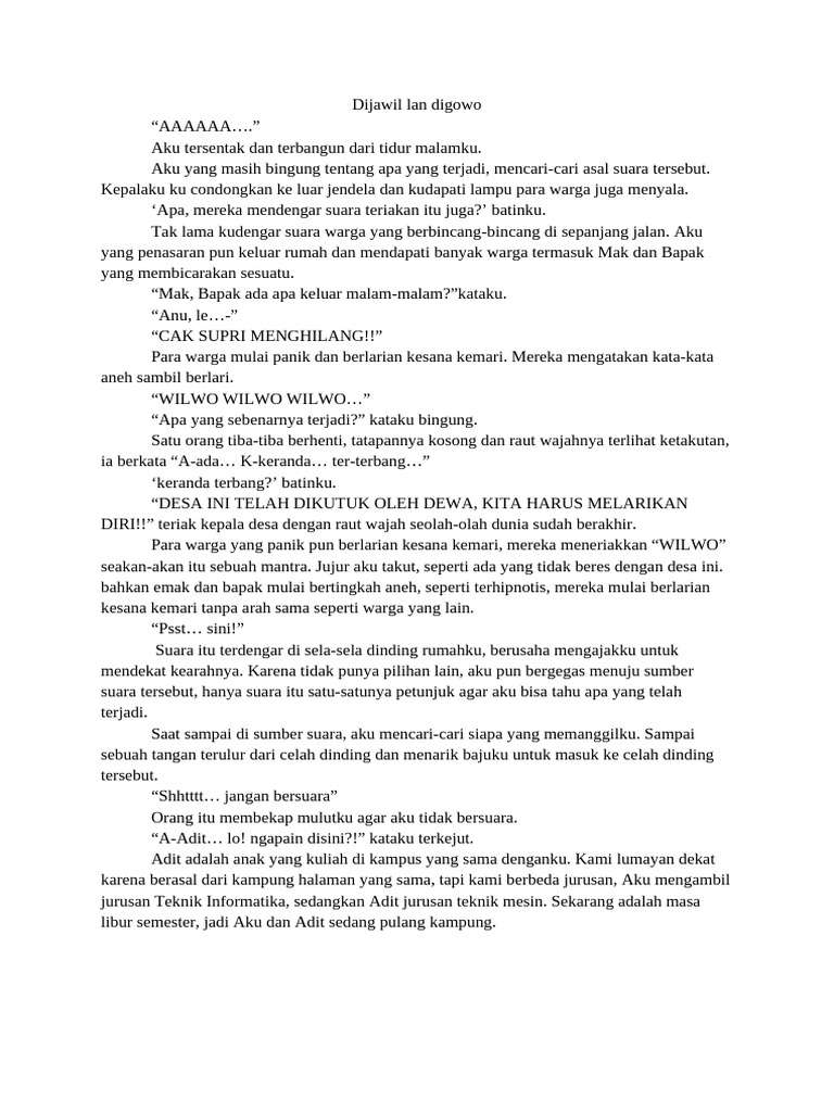Dijawil Lan Digowo | PDF | Fiksi Misteri, Thriller, & Kejahatan