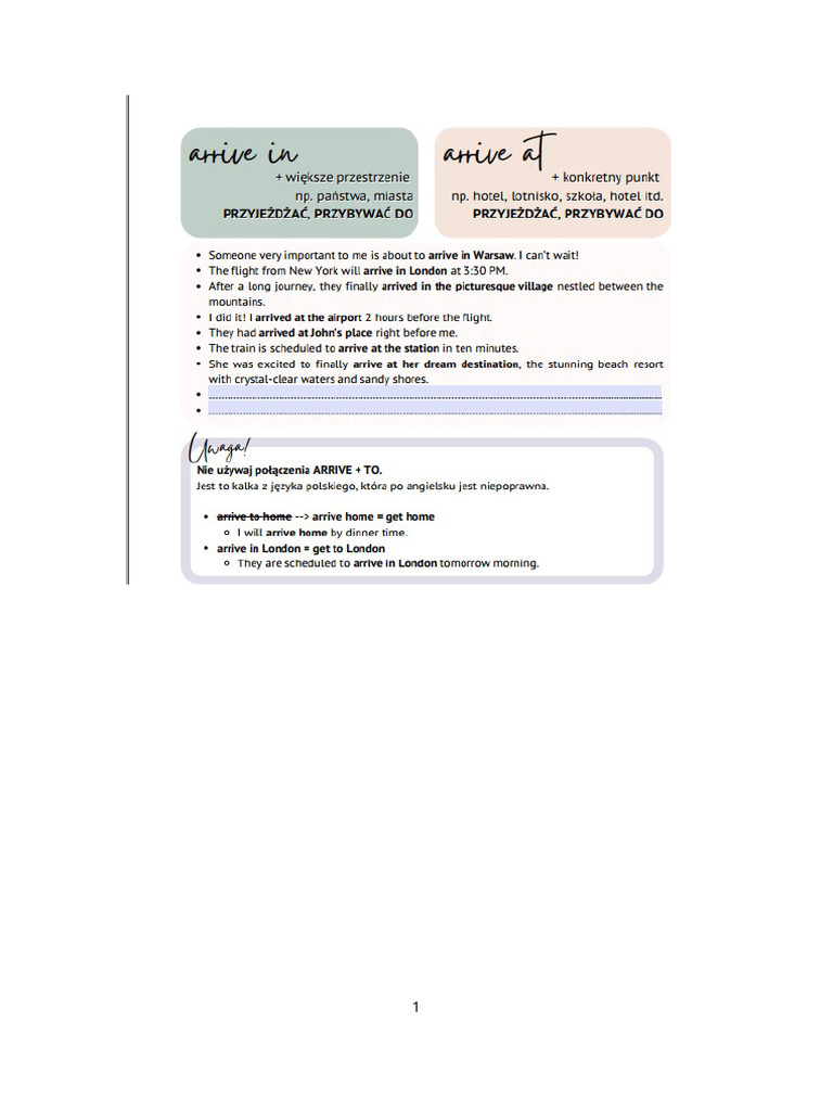 Arrive IN AT | PDF