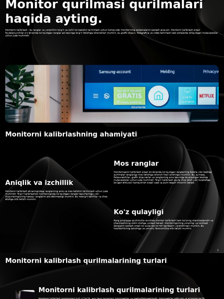 Monitor Qurilmasi Vazifasi Va Turlari Haqida Ayting. | PDF