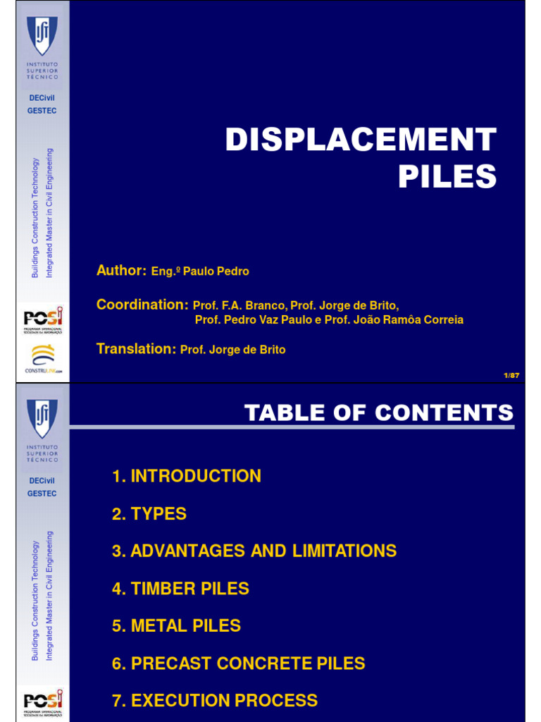 04 Displacement Piles - Colour | PDF | Deep Foundation | Building ...