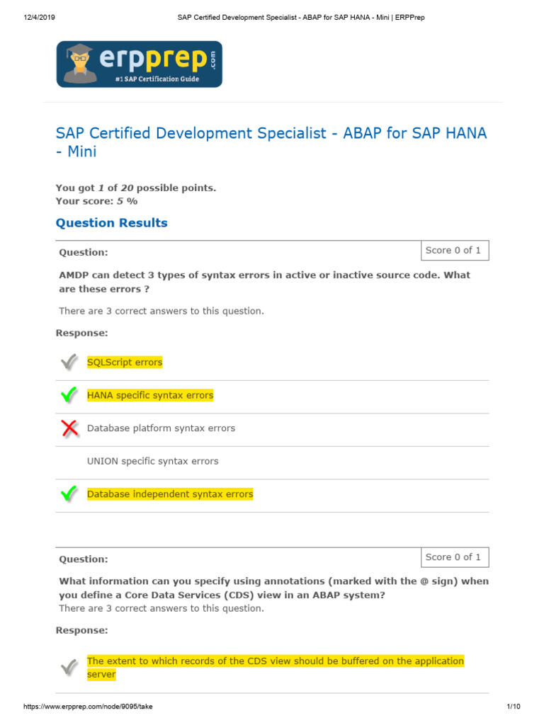SAP Certified Development Mini - 03 | PDF | Databases | Computer Science