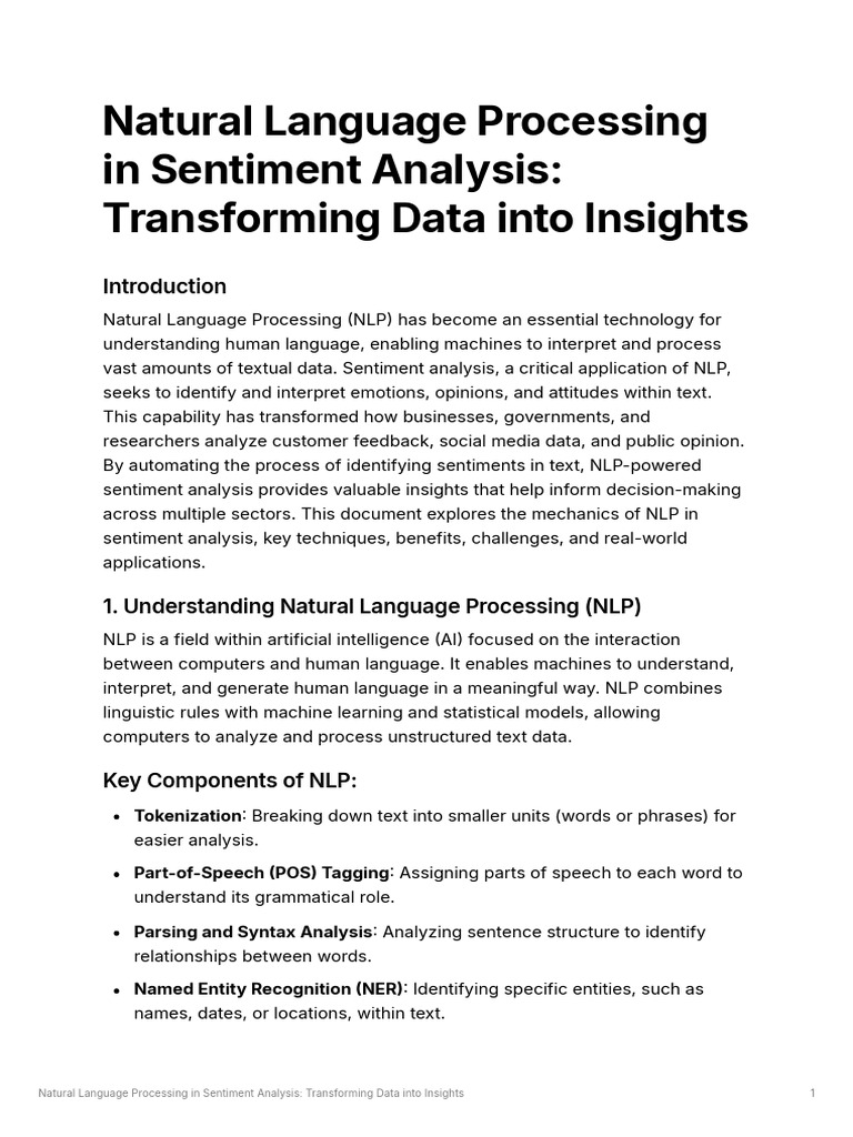 Natural Language Processing in Sentiment Analysis Transforming Data ... Natural Language Processing in Sentiment Analysis Transforming Data ...