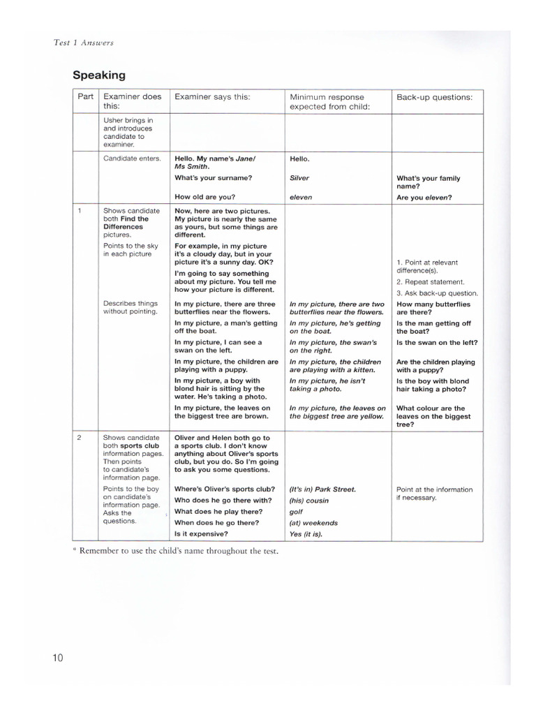 Flyers 2 Speaking | PDF
