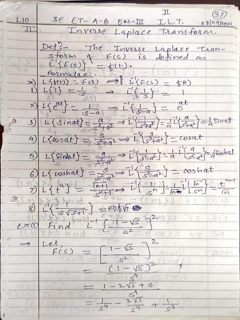 Laplace Inverse | PDF