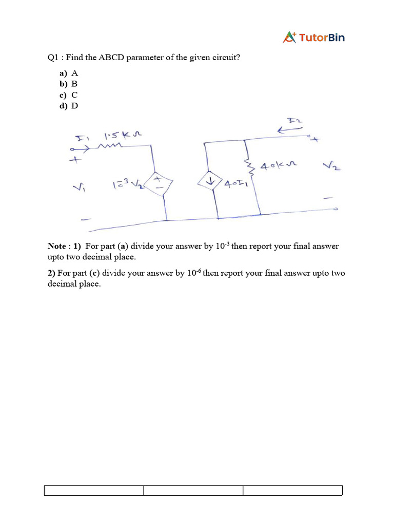 Tutor Bin Question | PDF