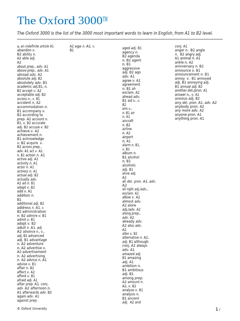 3000 Vocab | PDF