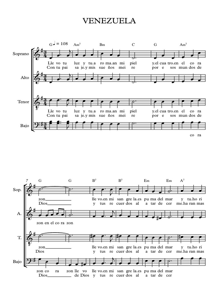 VENEZUELA - CULTURA - Partitura Completa | PDF