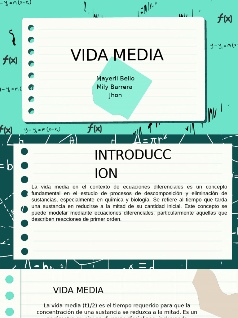 Vida Media | PDF | Reacciones químicas | Química