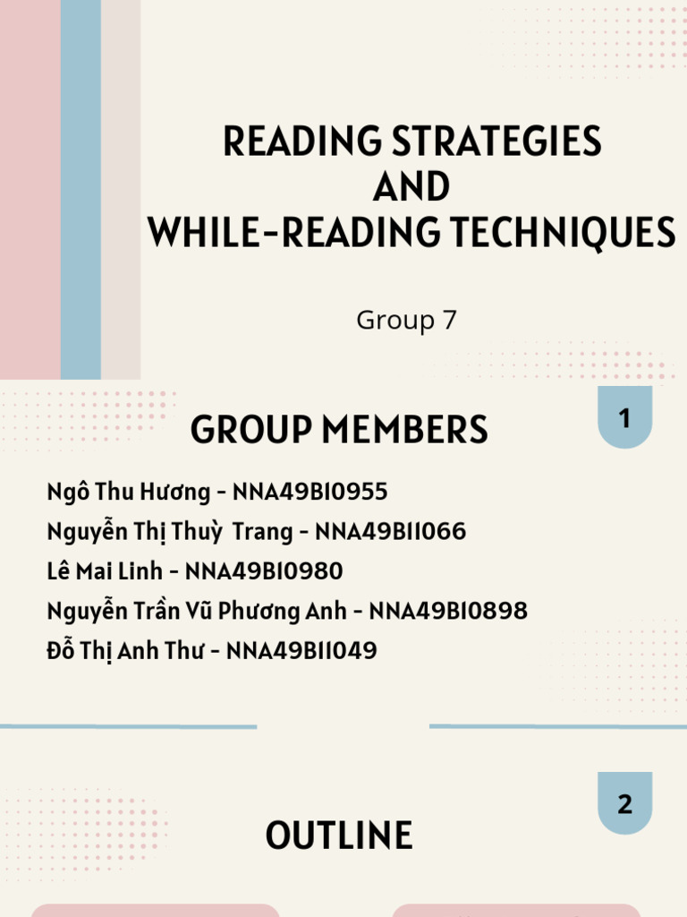 Week 4 - Group 7 - Reading Strategies and While Reading Techniques ...