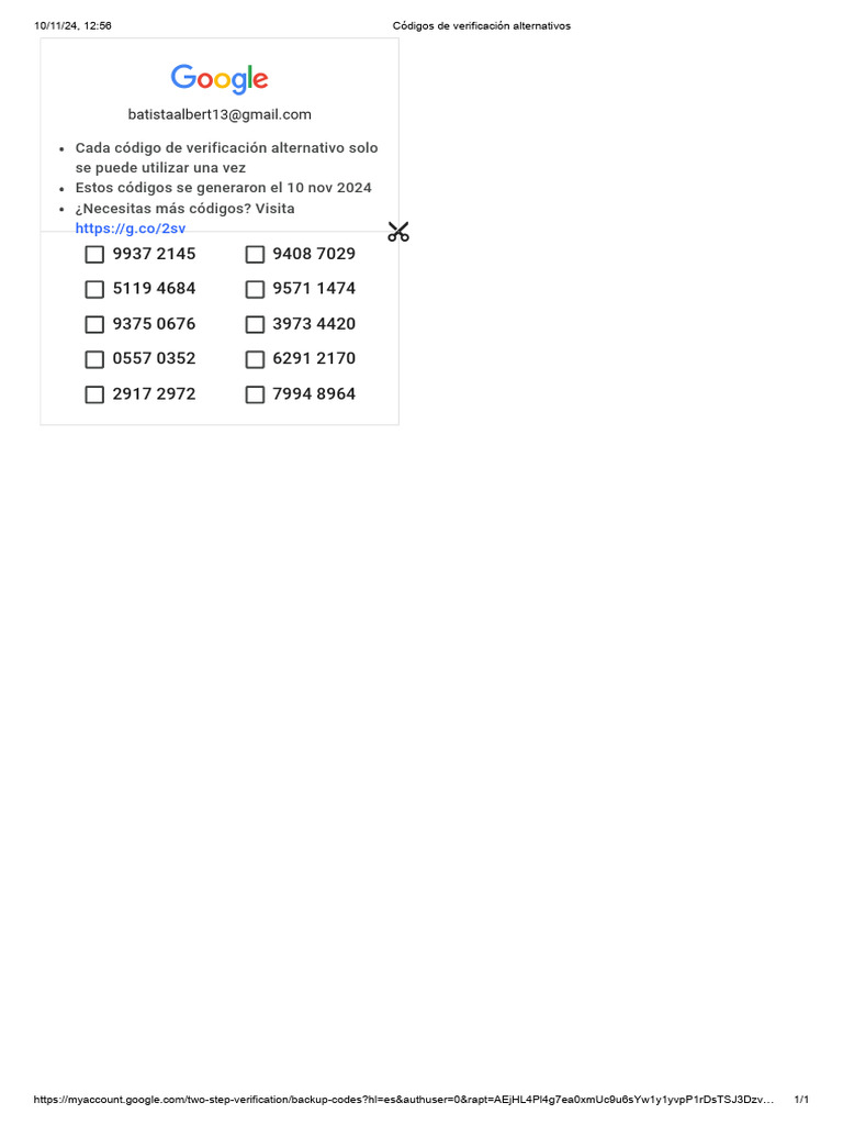 Códigos de Verificación Alternativos | PDF
