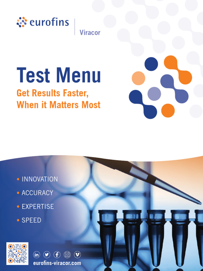 Eurofins Viracor Test Menu Overview | PDF | Allergy | Humoral Immunity
