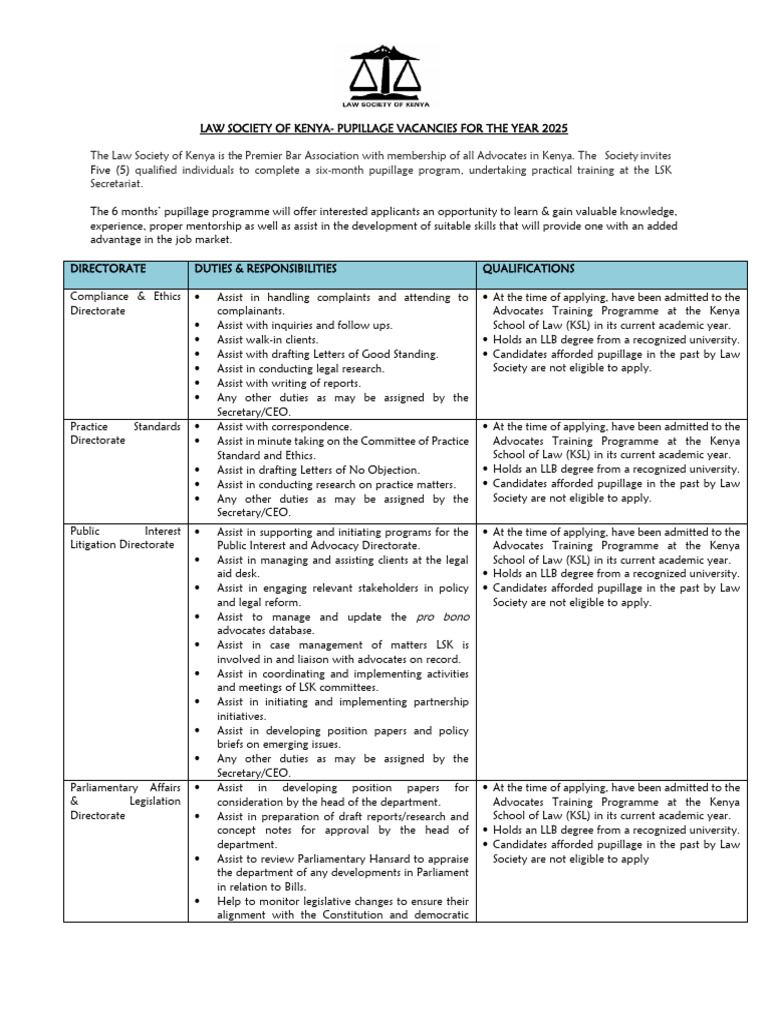 Pupillage Programme 2025 | PDF | Advocate | Law School