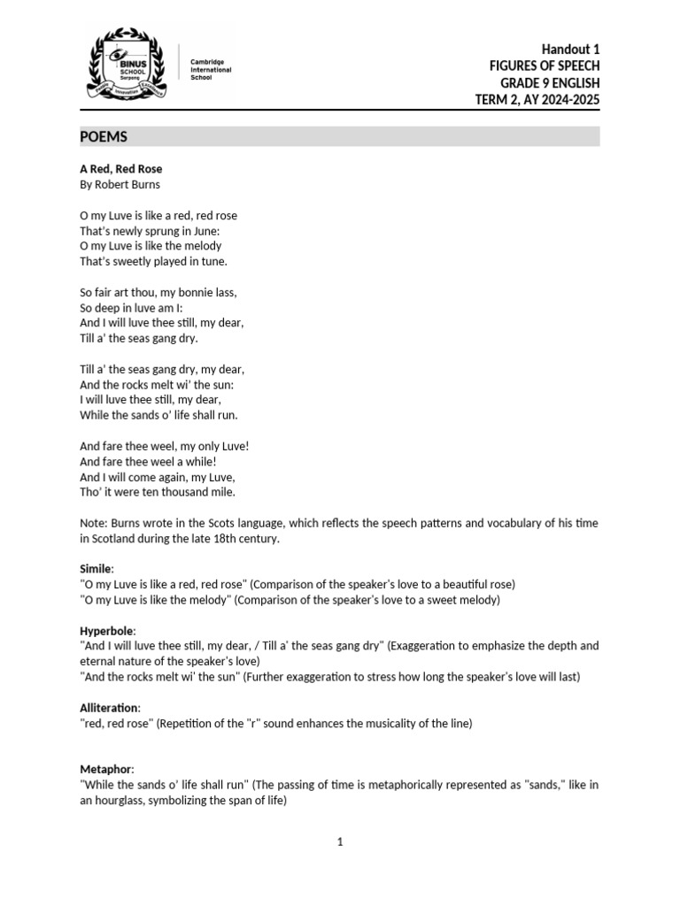 Figures of Speech in Poetry and Prose | PDF