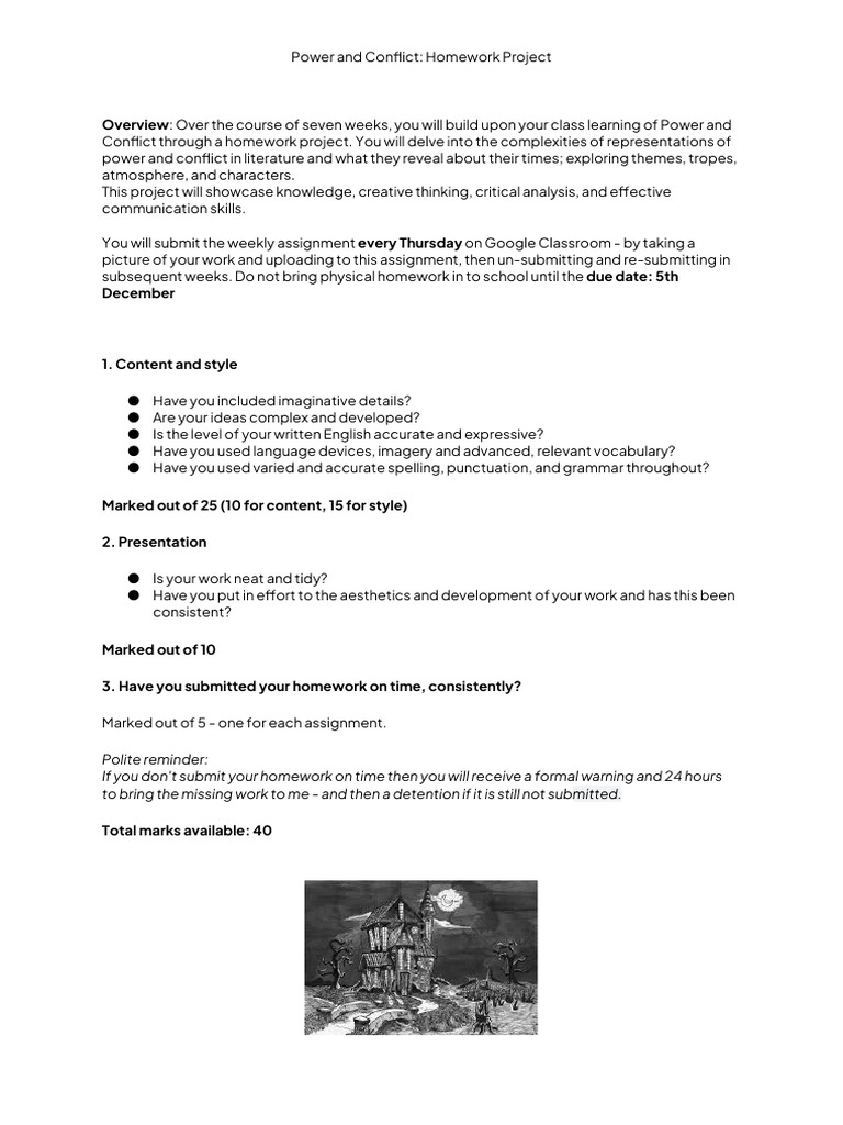 Power and Conflict - Homework Project | PDF | Poetry | Cognition