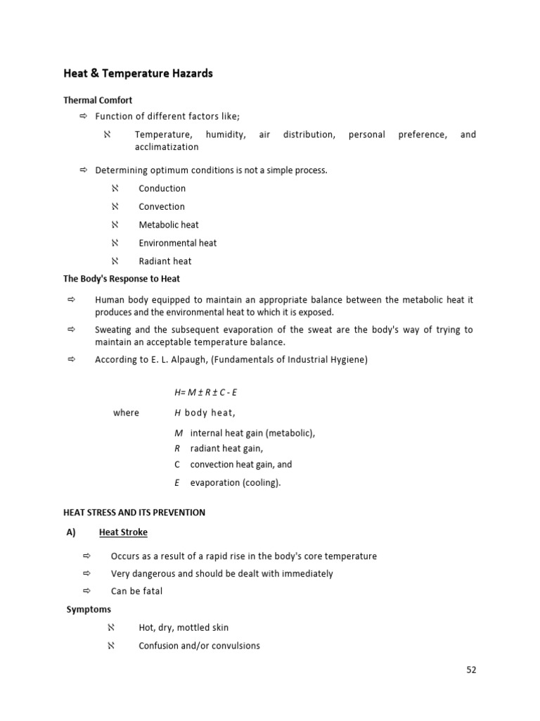 23 - Managing Heat and Temperature Hazards | PDF | Hypothermia | Burn