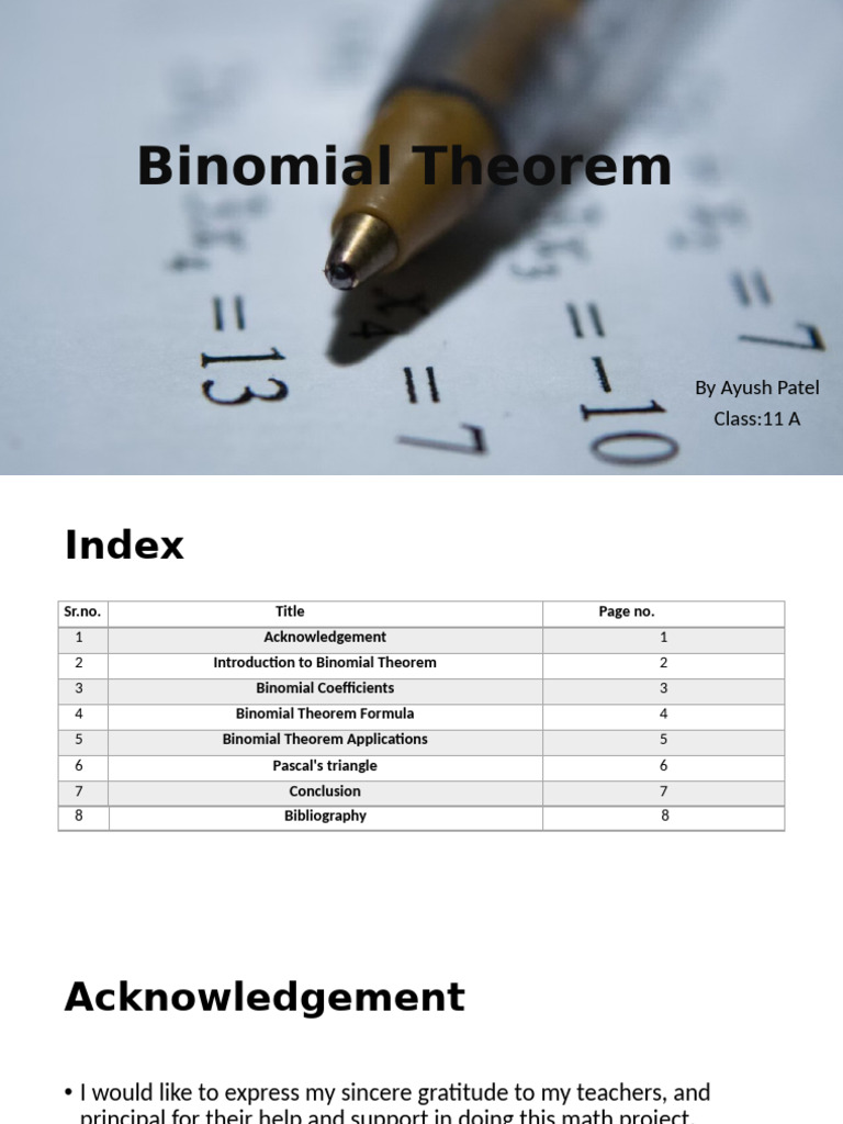 Understanding the Binomial Theorem | PDF | Mathematical Objects ...