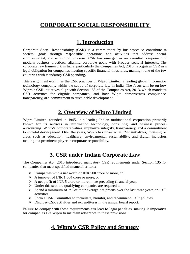 Corporate Social Responsibility | PDF | Corporate Social Responsibility | Sustainability