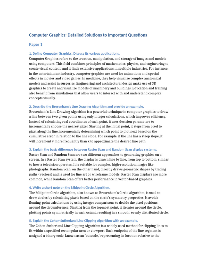 Computer_Graphics_Detailed_PYQs_Solutions | PDF | Computer Graphics | 2 ... Computer_Graphics_Detailed_PYQs_Solutions | PDF | Computer Graphics | 2 ...