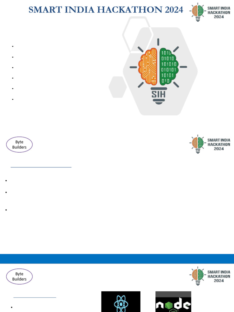 Smart India Hackathon 2024: Title Page | PDF | Educational Technology | Learning
