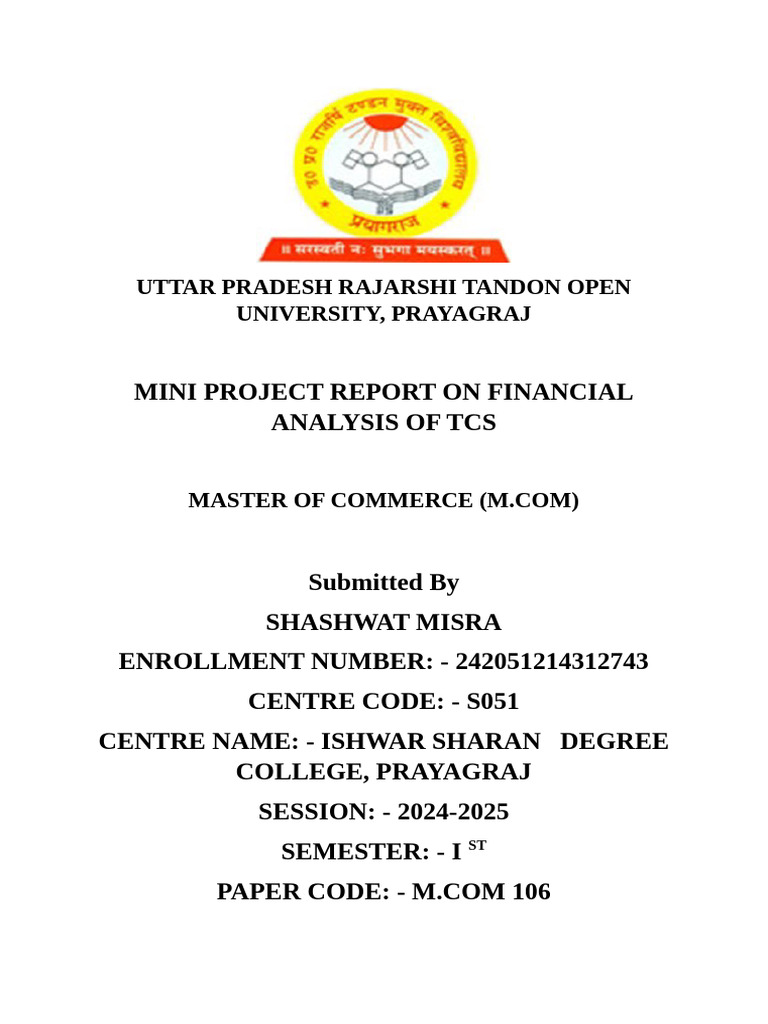 Project Mcom | PDF | Expense | Investing