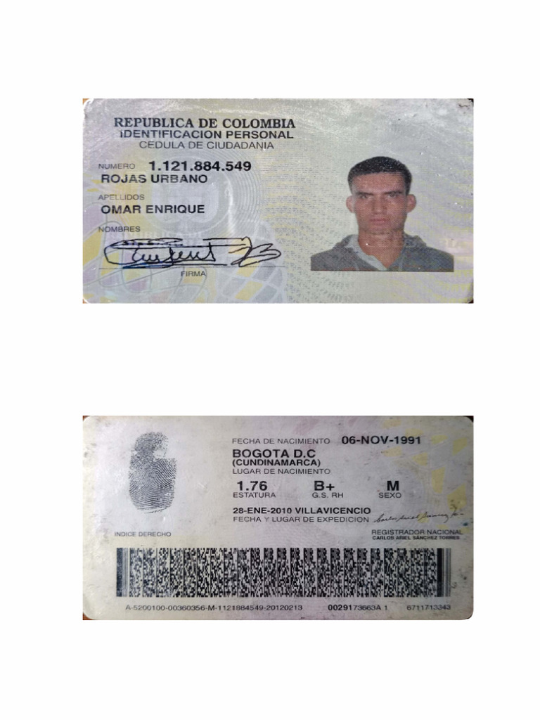 Cedula Omar Enrique Rojas Urbano-3 | PDF
