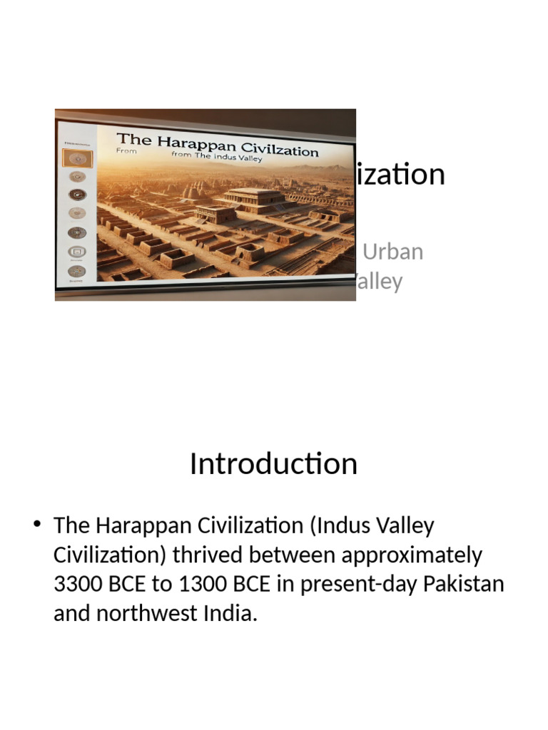Harappan Civilization Presentation With Images | PDF