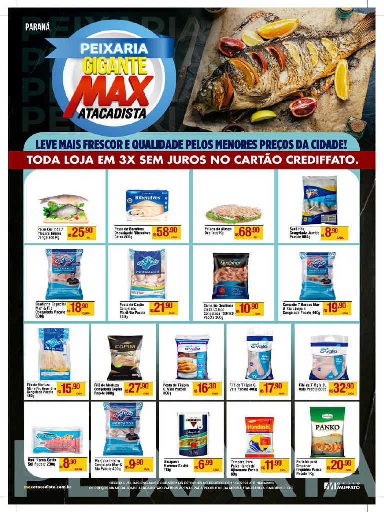 Peixaria Gigante Max Atacadista. Válido para Lojas Do Paraná | PDF